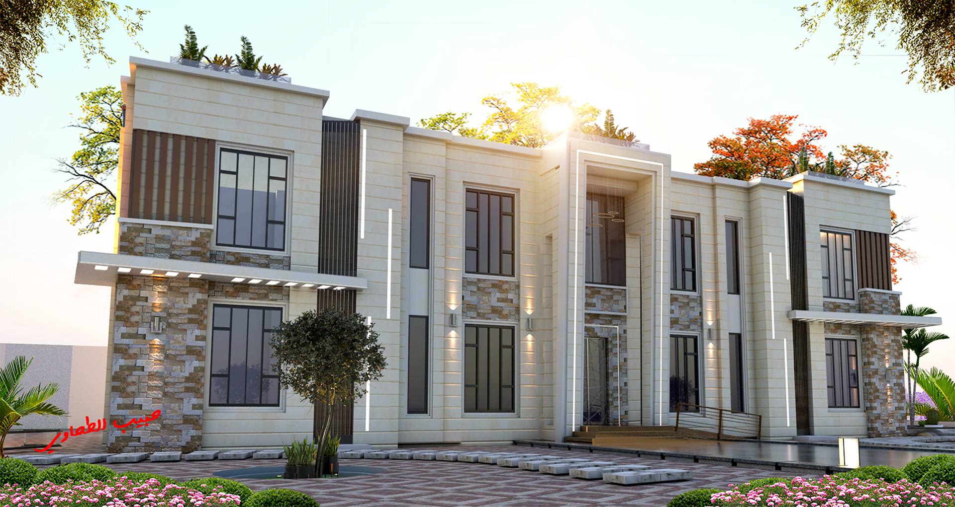 3D villa modern design model - TurboSquid 1770989