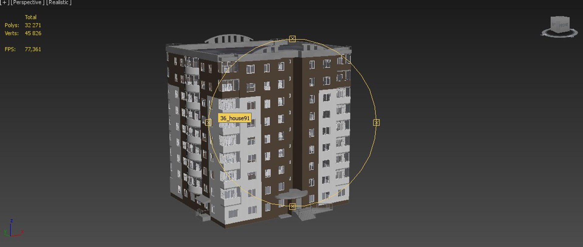 Nine-storey Apartment Building 3D Model - TurboSquid 1233442