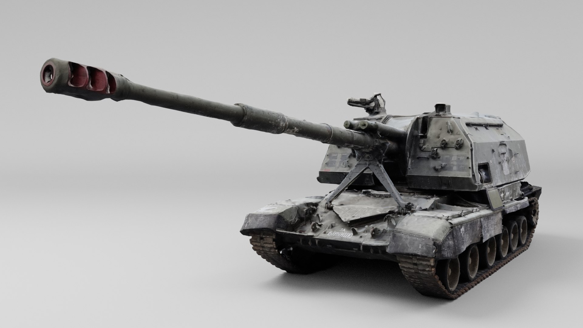 3D Russian 2S19 Msta 152 Mm Self-propelled Howitzer Destroyed By Ukrainian Army - TurboSquid 1953431