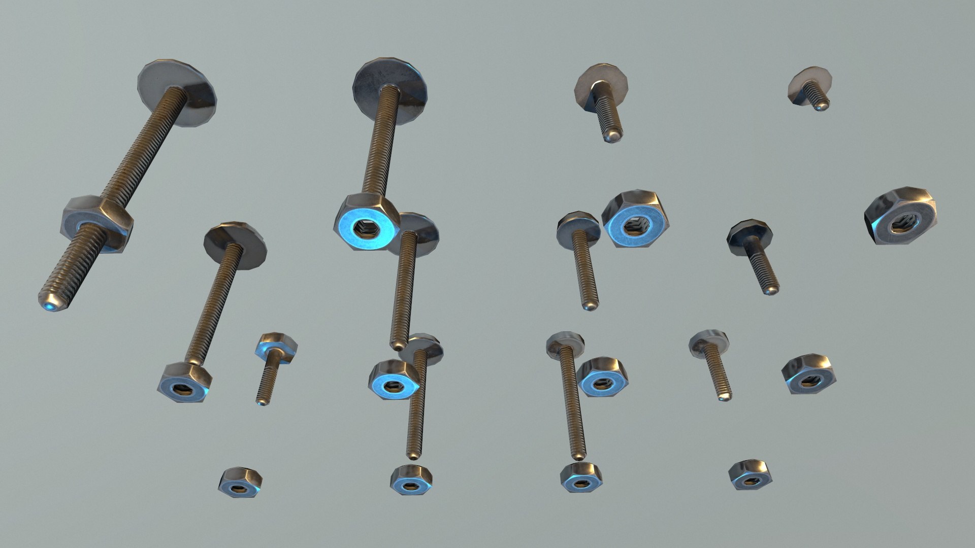 3D Bolt SET - TurboSquid 1913509