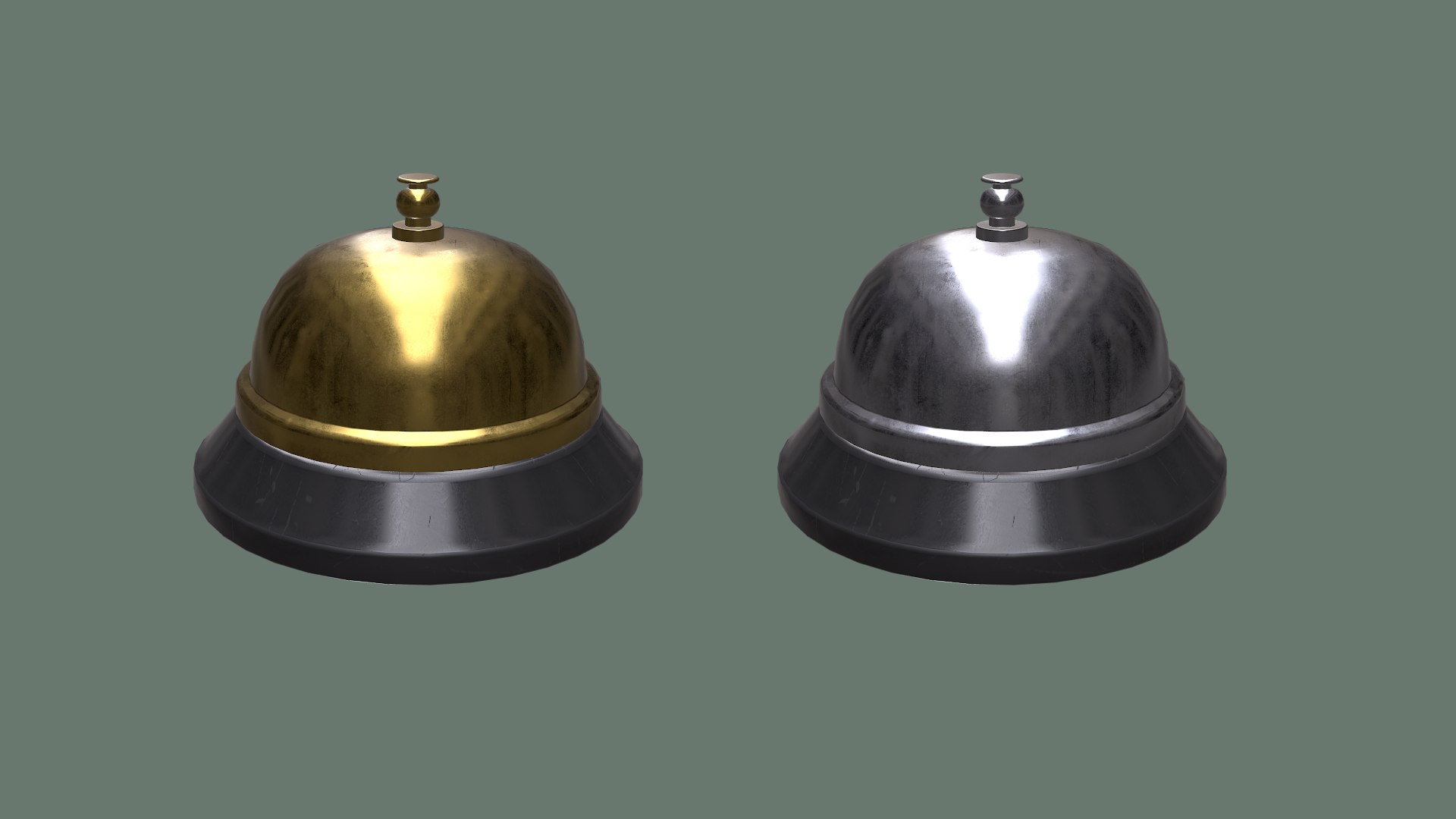 3D Service Bell Low-poly PBR Model - TurboSquid 2119519