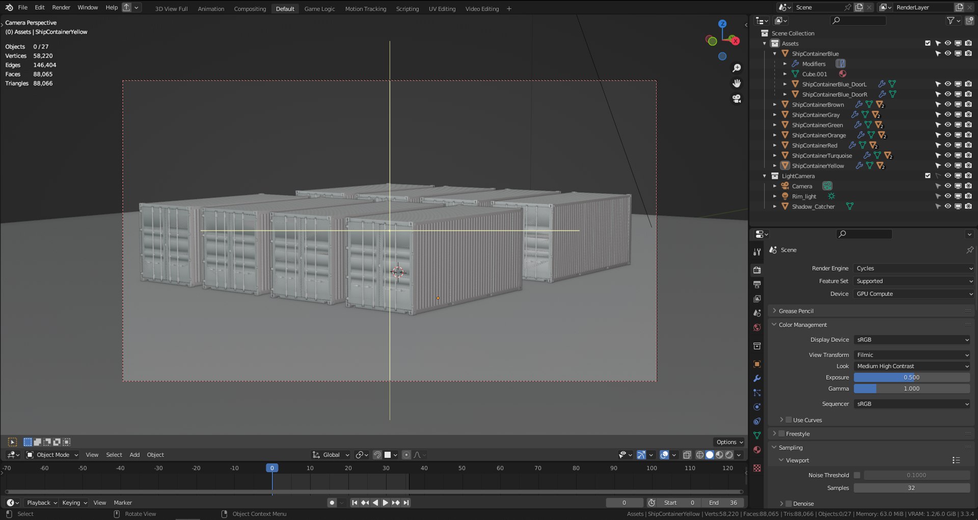 20ft Cargo Container Pack With Interior Realtime 3D - TurboSquid 2258859