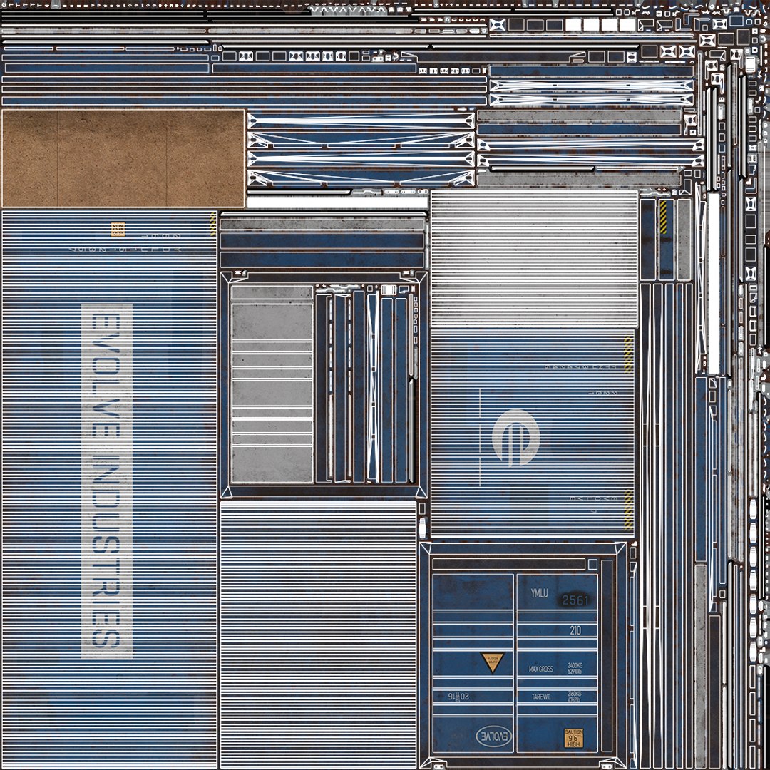 20ft Cargo Container Pack With Interior Realtime 3D - TurboSquid 2258859