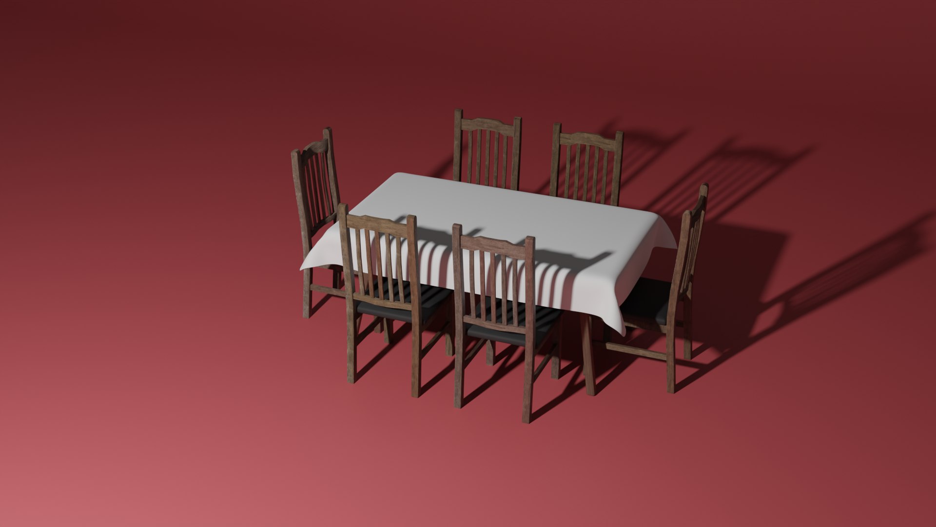 3D Dinner Table And Chairs Model - TurboSquid 1834554