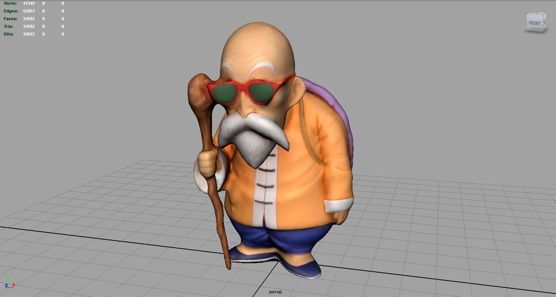 3D Muten Roshi Model - TurboSquid 1254132