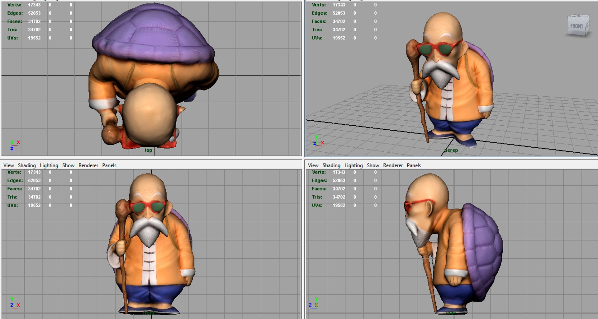 3D Muten Roshi Model - TurboSquid 1254132