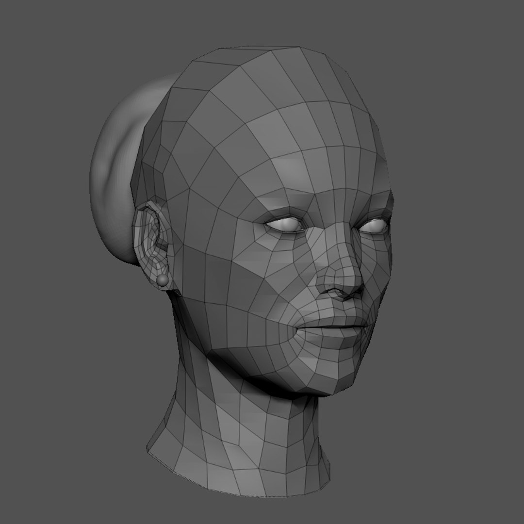 base mesh asian female obj