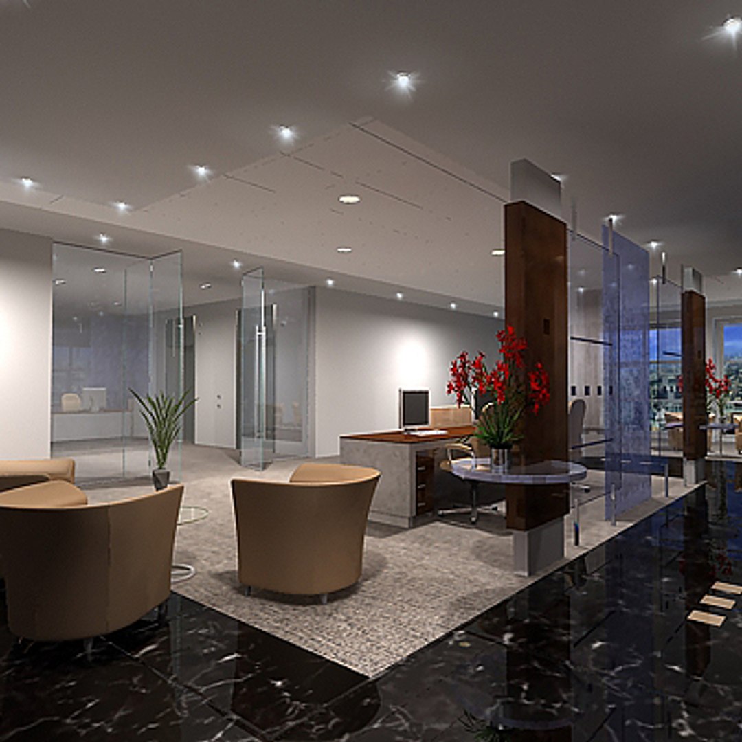 3d office interior model