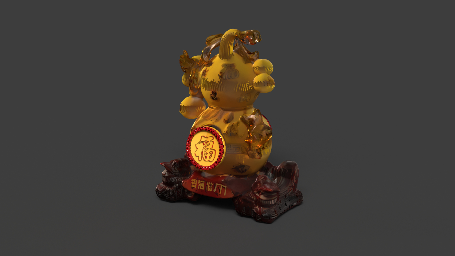 Chinese Sand Gold Gourd 3D - TurboSquid 2313508