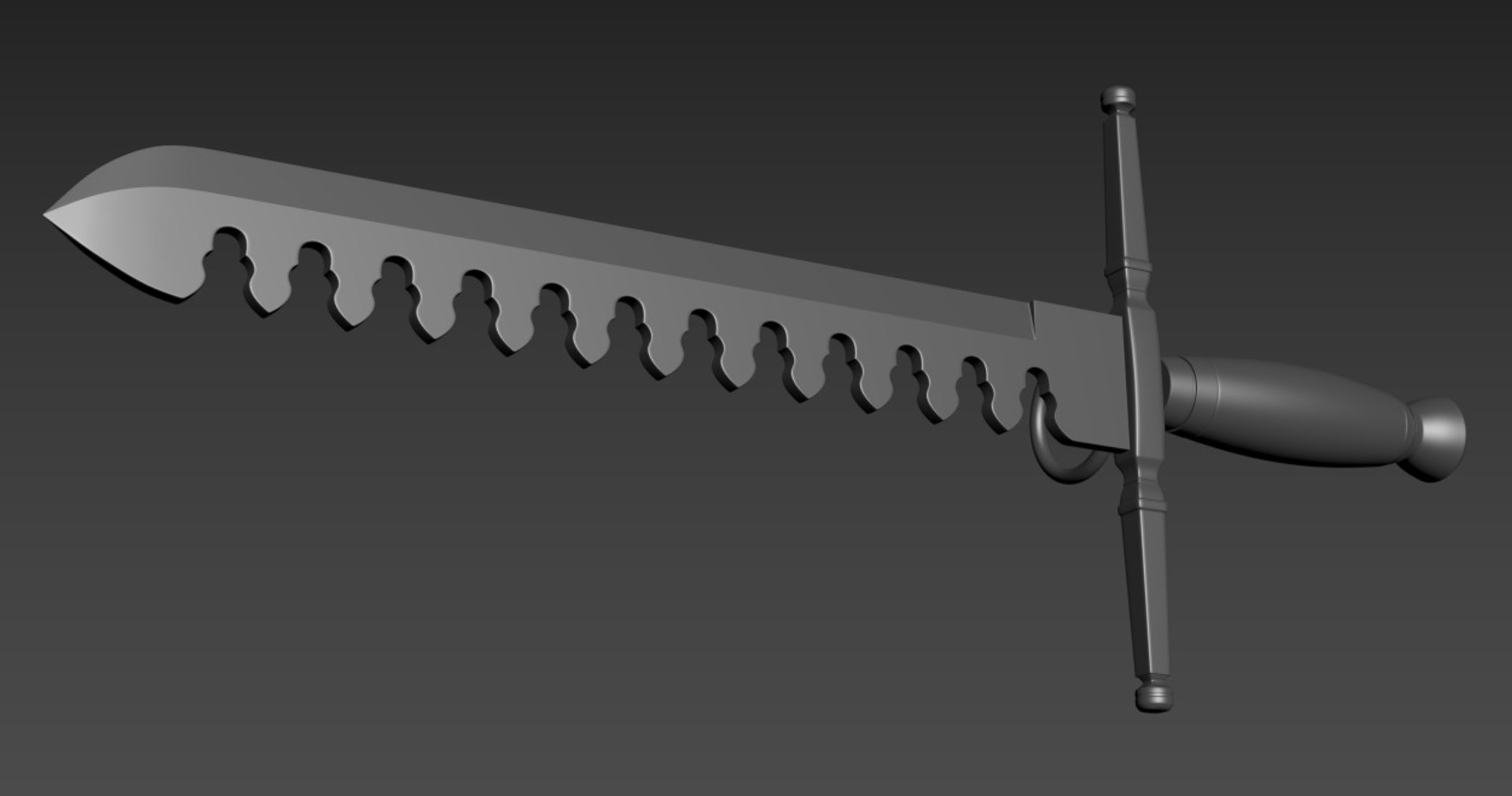 Serrated Sword 2 3D - TurboSquid 1633313