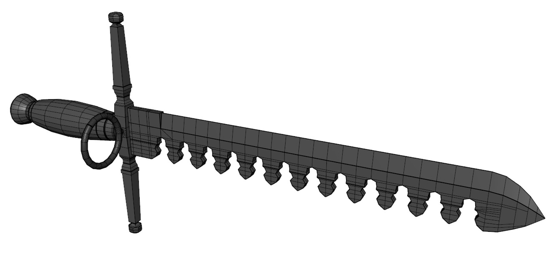Serrated Sword 2 3D - TurboSquid 1633313