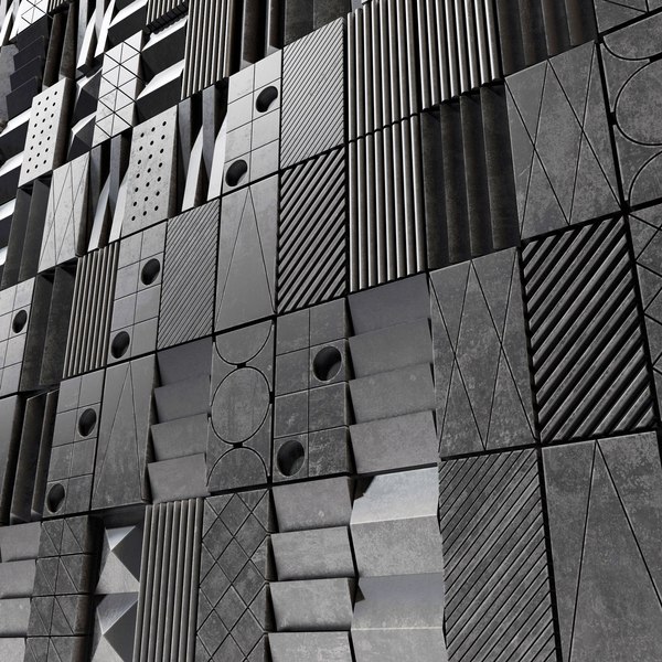 3D модель Настенная 3d плитка Lithea Maioliche di pietra n1 ...