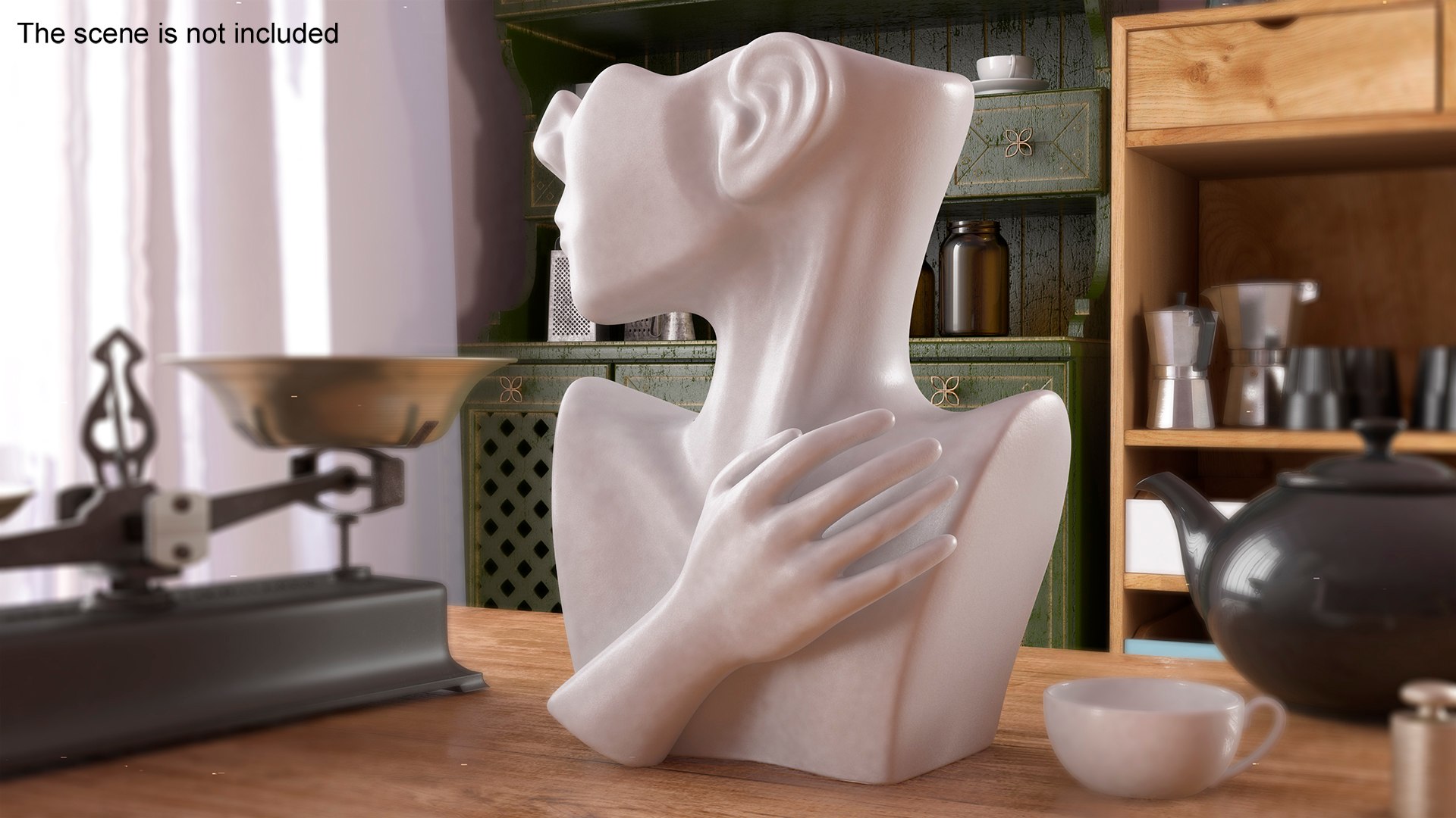 Head Shaped Flower Vase White 3D model - TurboSquid 2153024