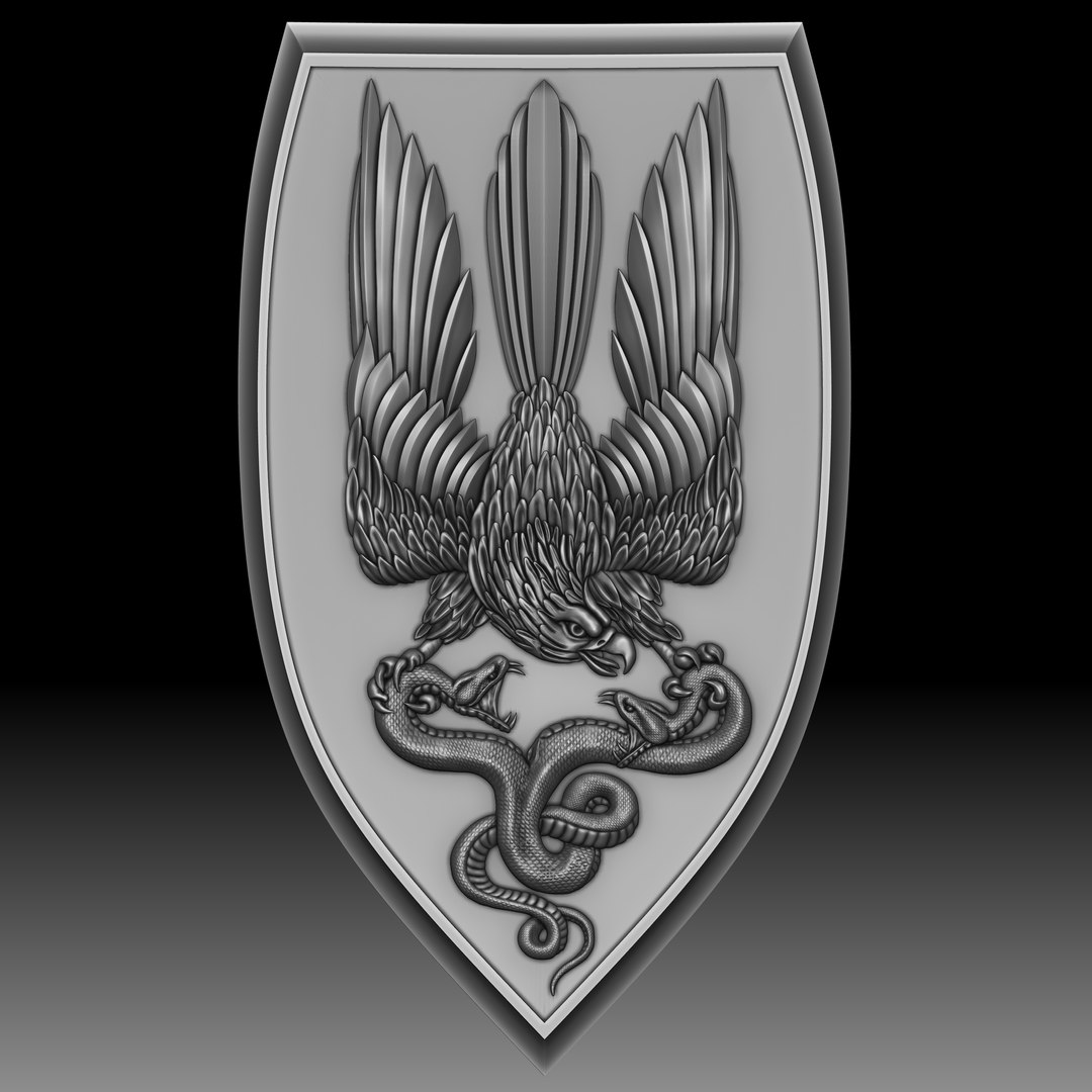 Falcon And Snake - Bas-relief For CNC Router Or 3D Printer 3D Model ...