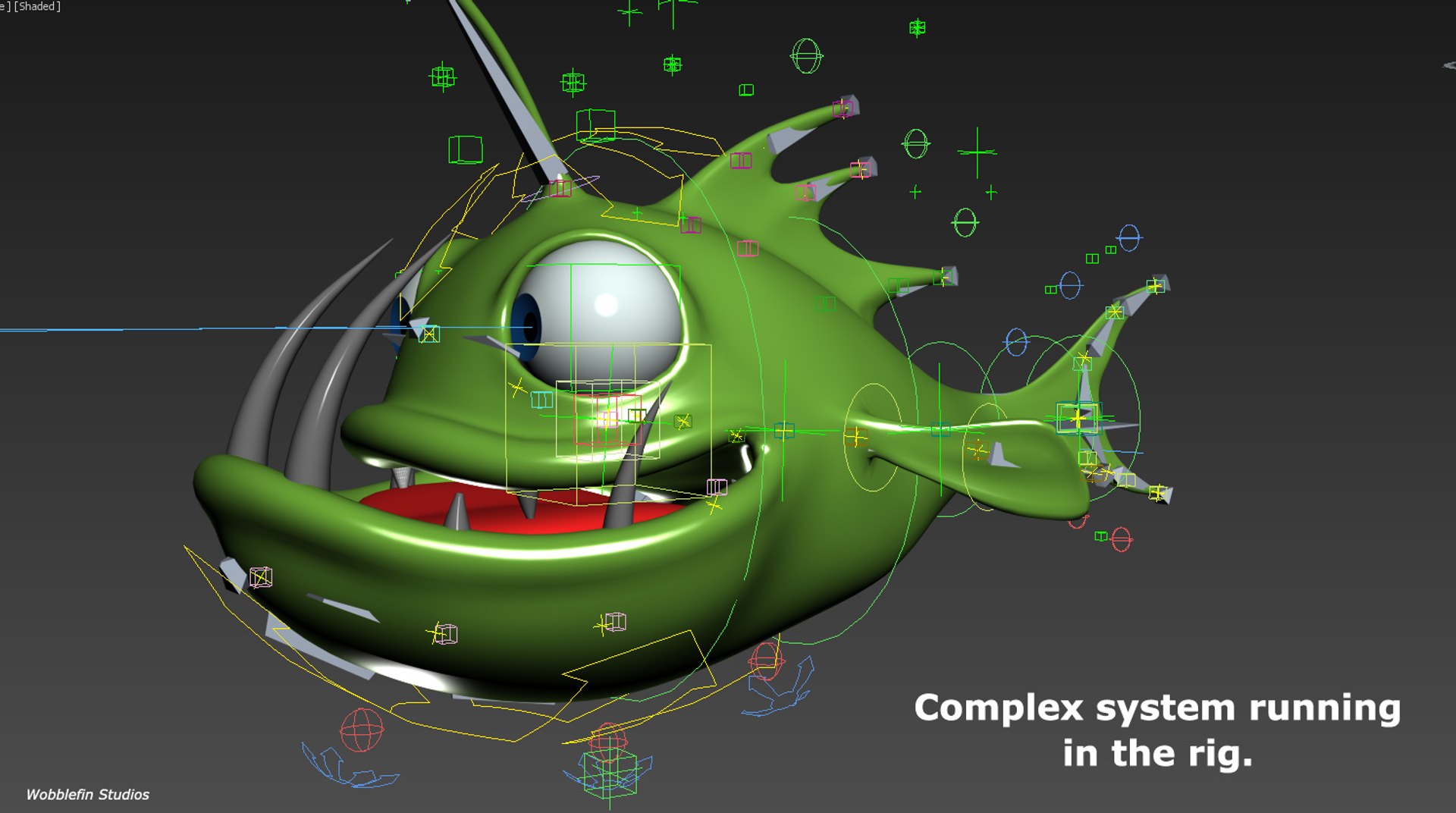 3d Model Rig Character Cartoon Anglerfish