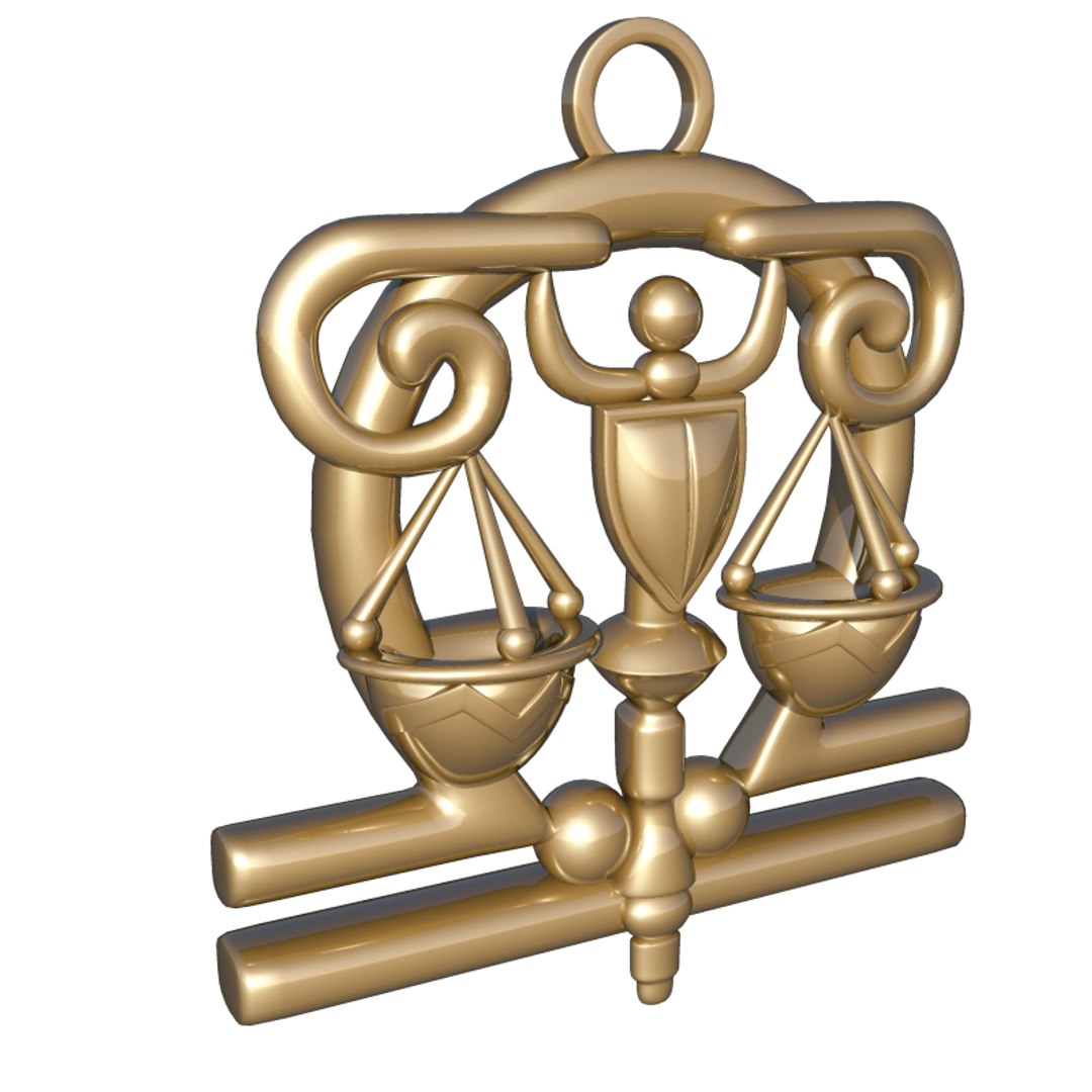 Horoscope Signs Libra 3d Max