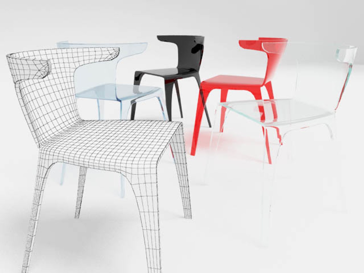 3d modern chair model