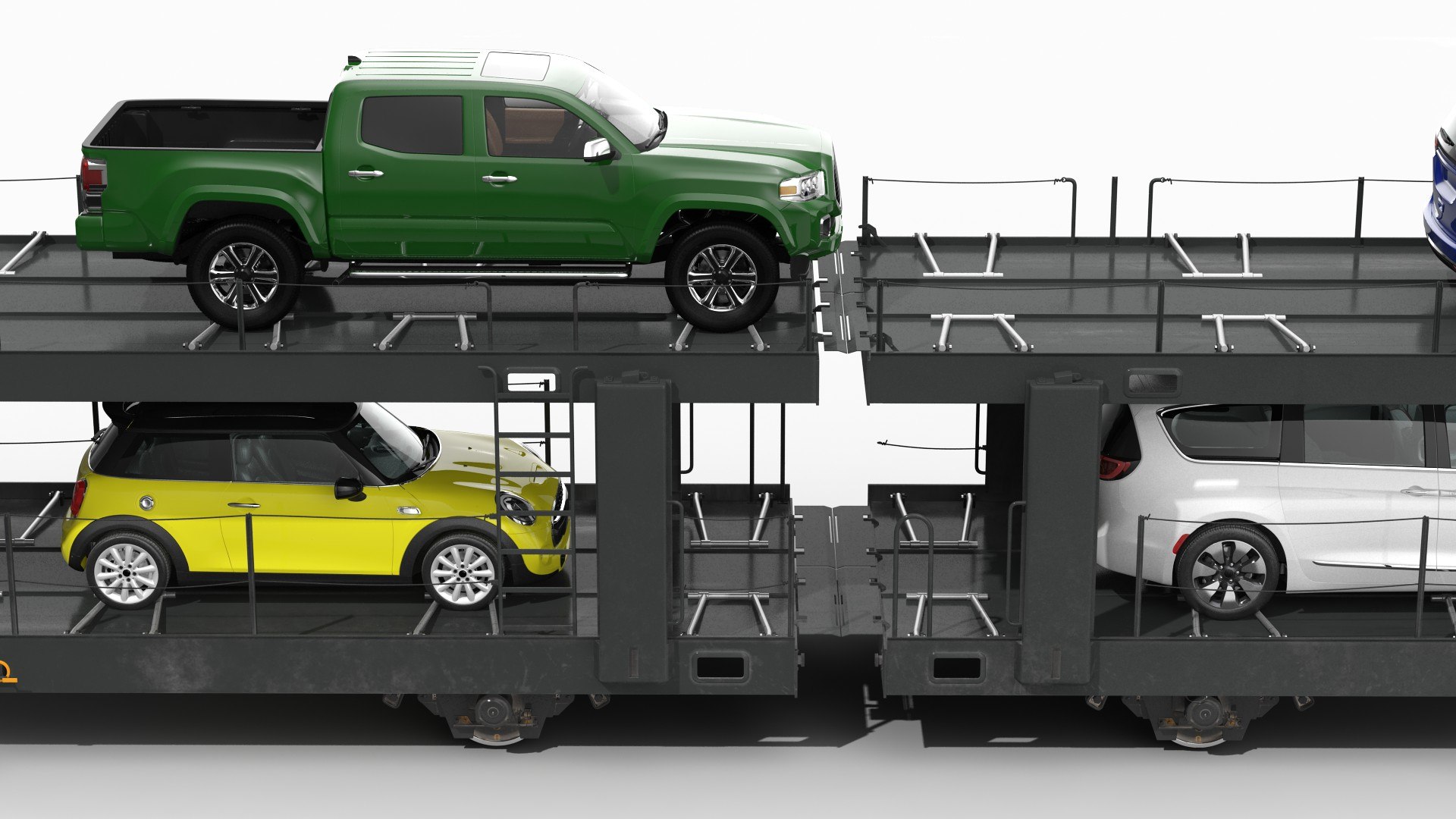 3D Autorack Car Transporter with Cars - TurboSquid 1788368