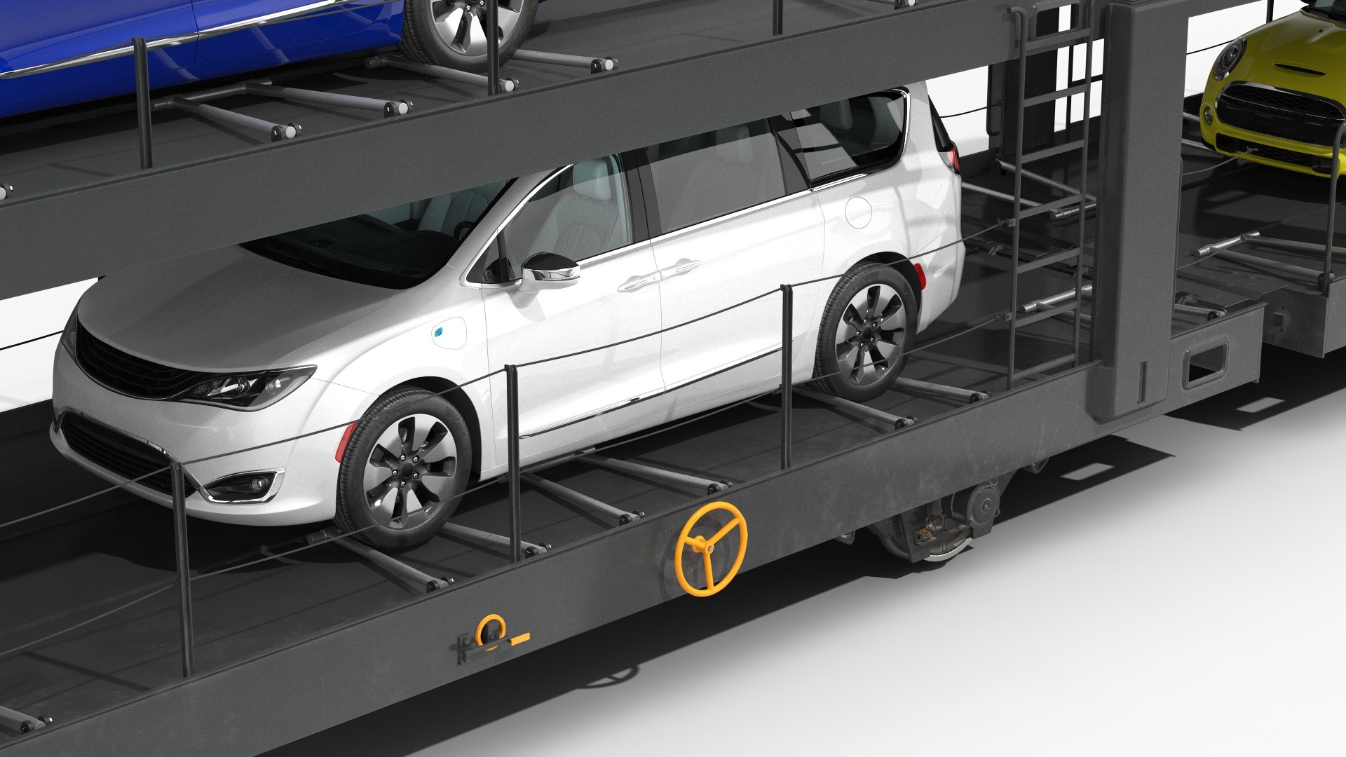 3D Autorack Car Transporter with Cars - TurboSquid 1788368
