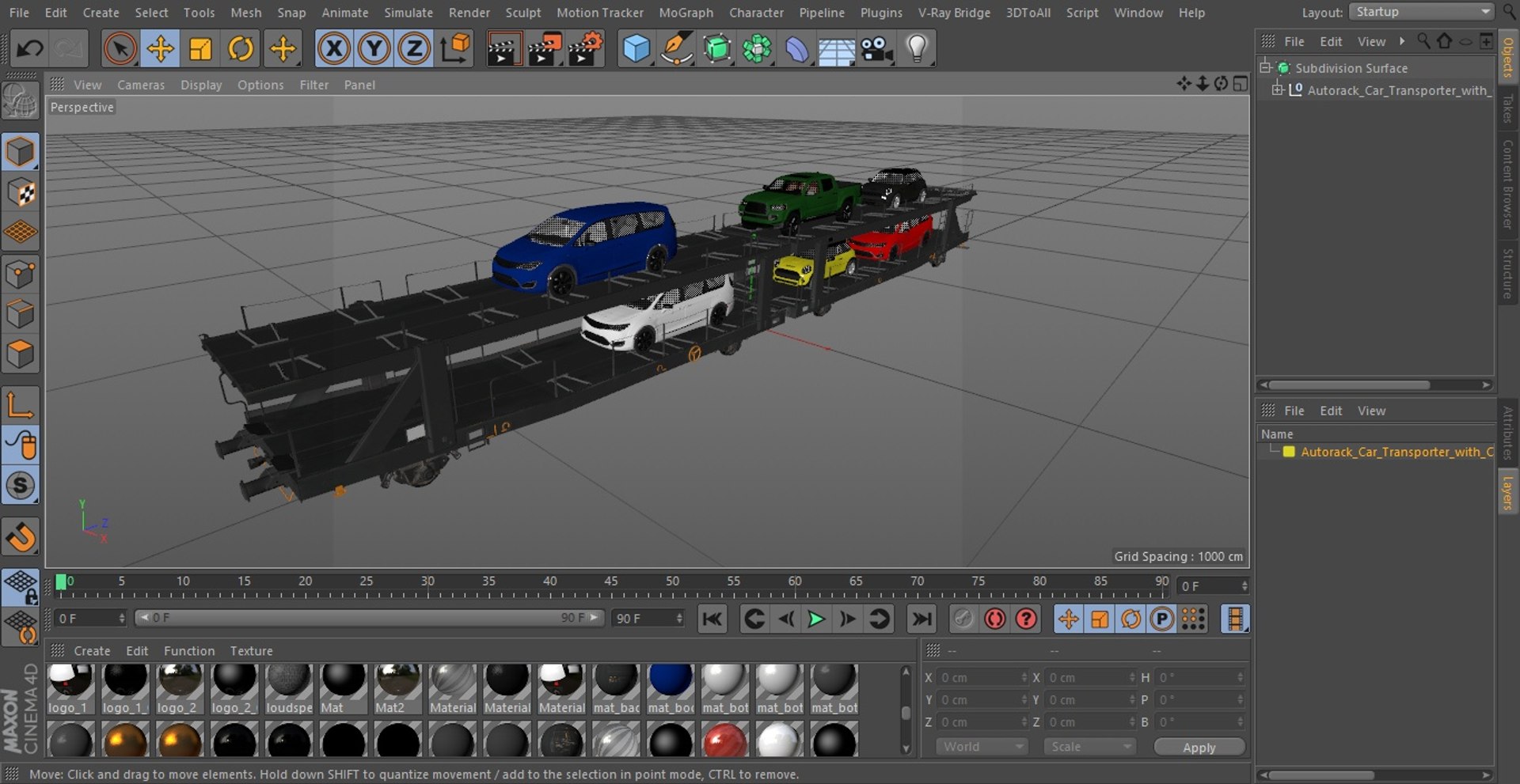 3D Autorack Car Transporter with Cars - TurboSquid 1788368