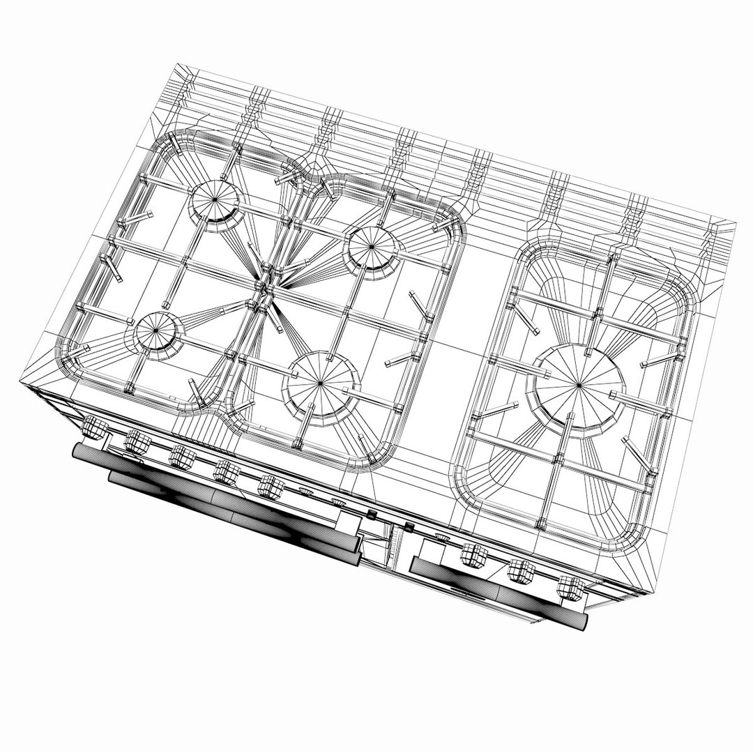Rangemaster Hi-lite Range Cooker 3d Model