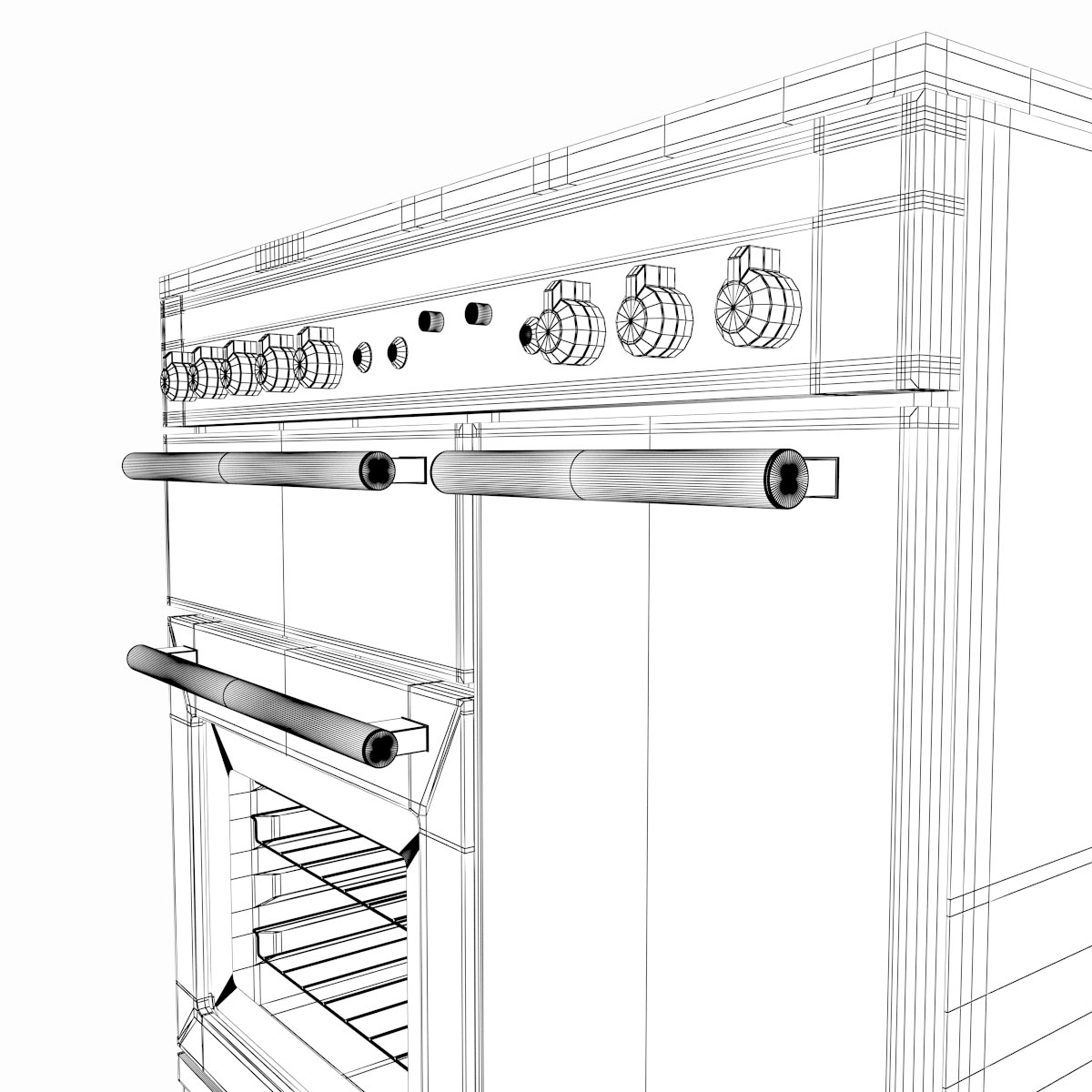 rangemaster hi-lite range cooker 3d model