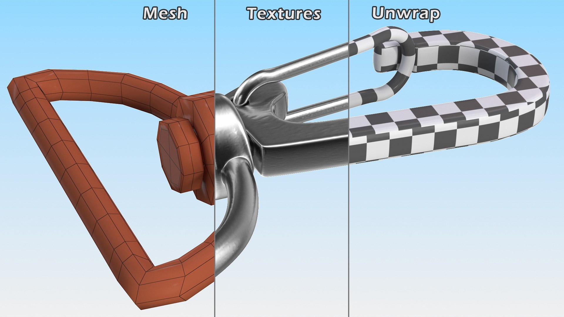 Metal Swivel Clasp Snap Hook Silver 3D - TurboSquid 1777331