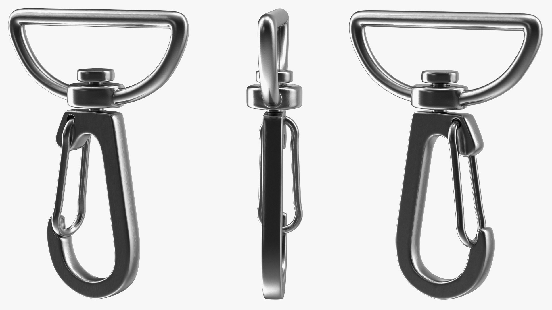 Metal Swivel Clasp Snap Hook Silver 3D - TurboSquid 1777331