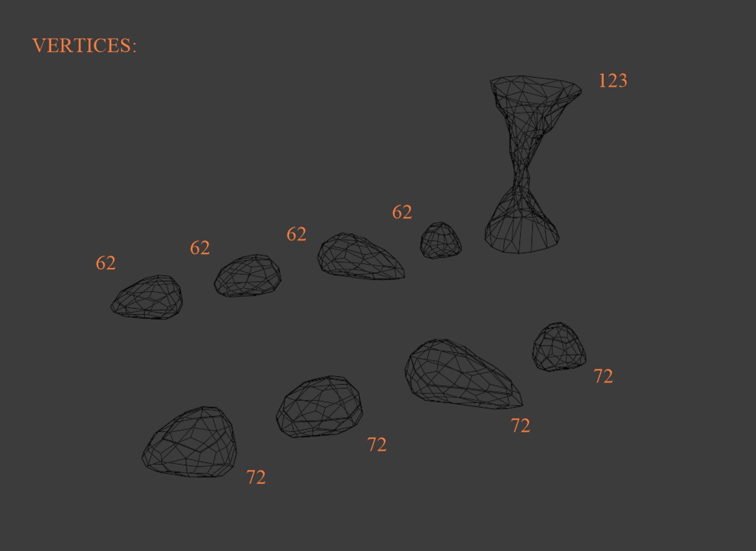 Low Poly Cave Collection With Mushrooms Vegetation Stones Model ...