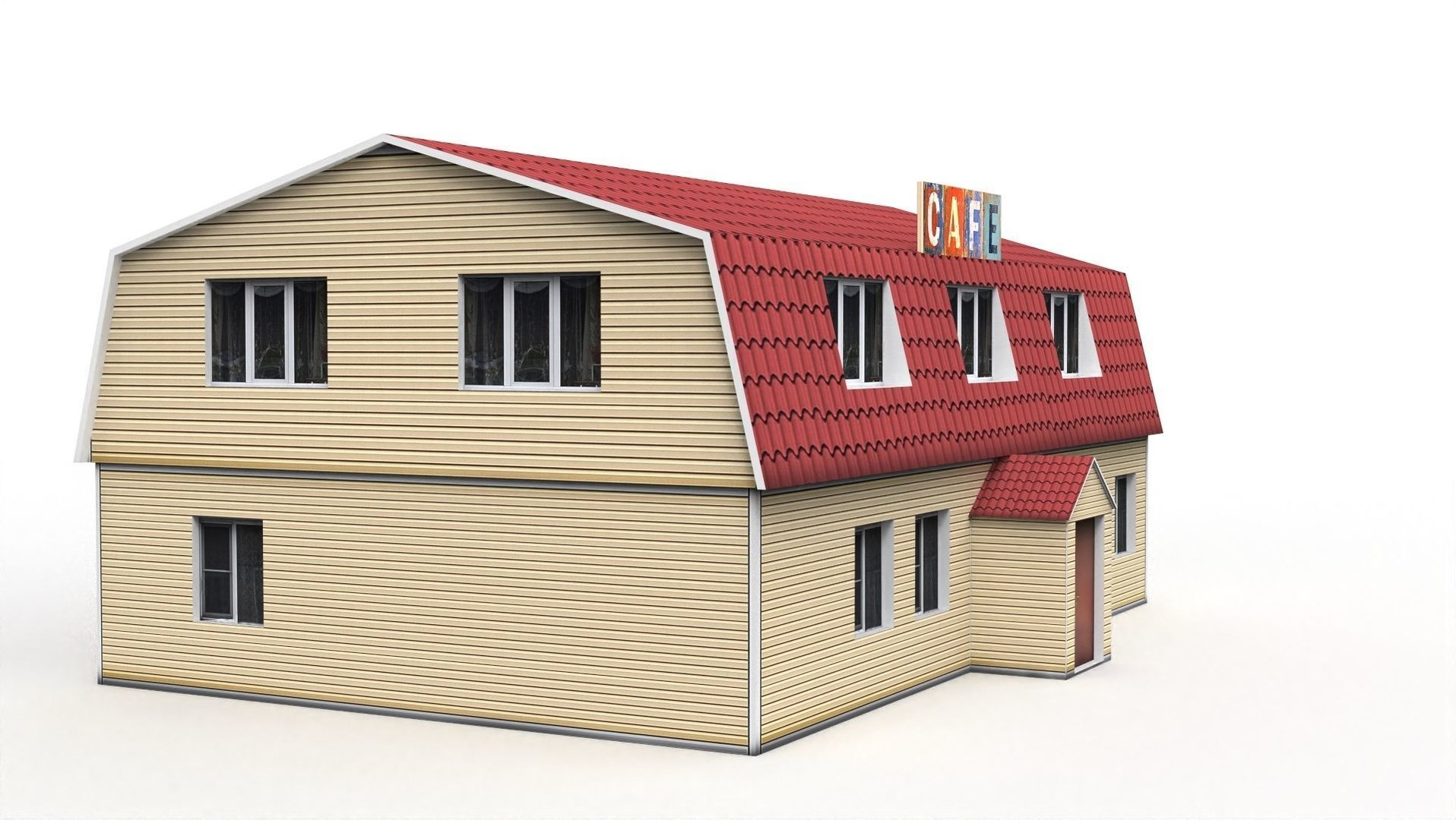3D Roadside Cafe Model - TurboSquid 1715930