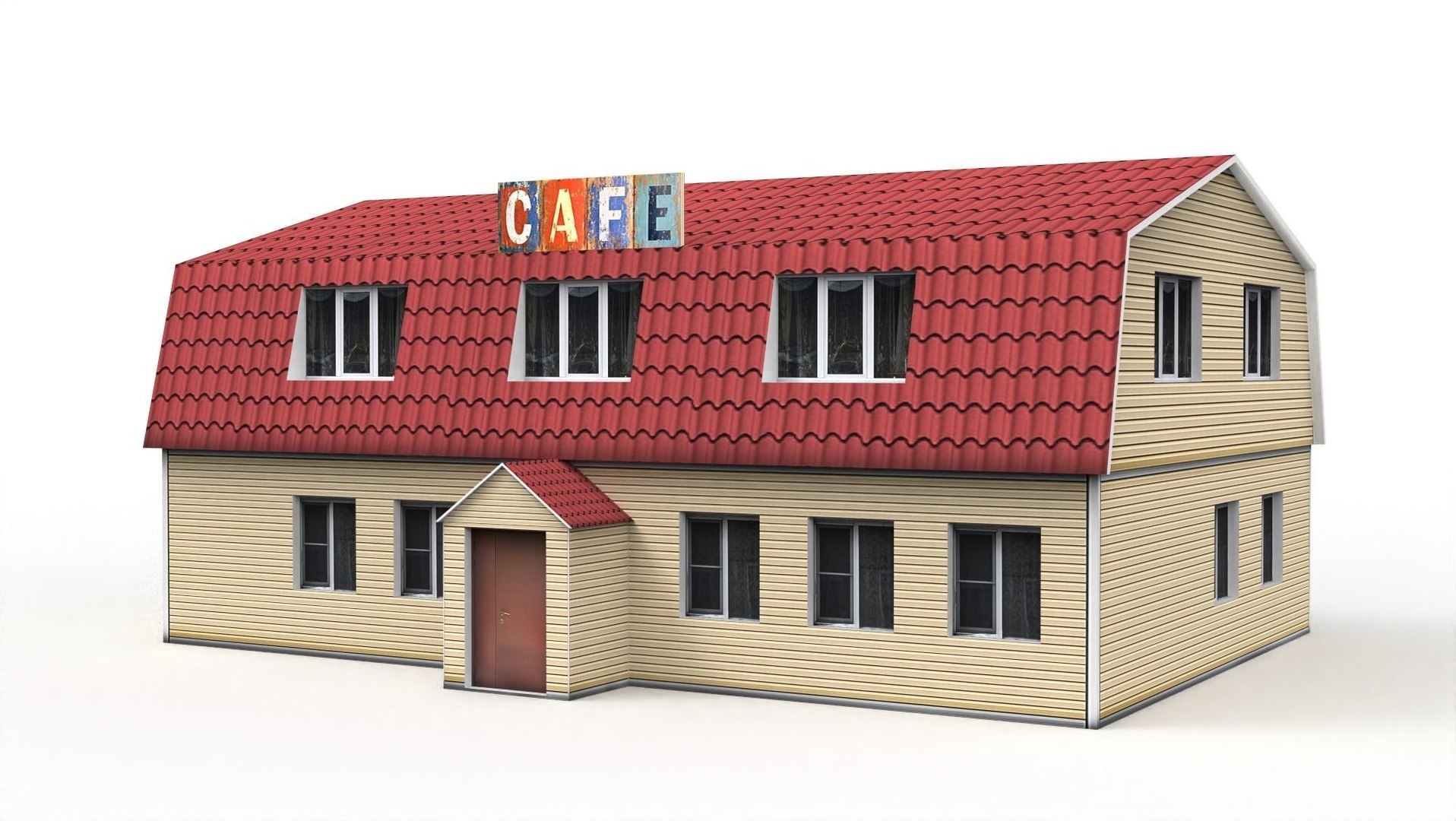 3D Roadside Cafe Model - TurboSquid 1715930