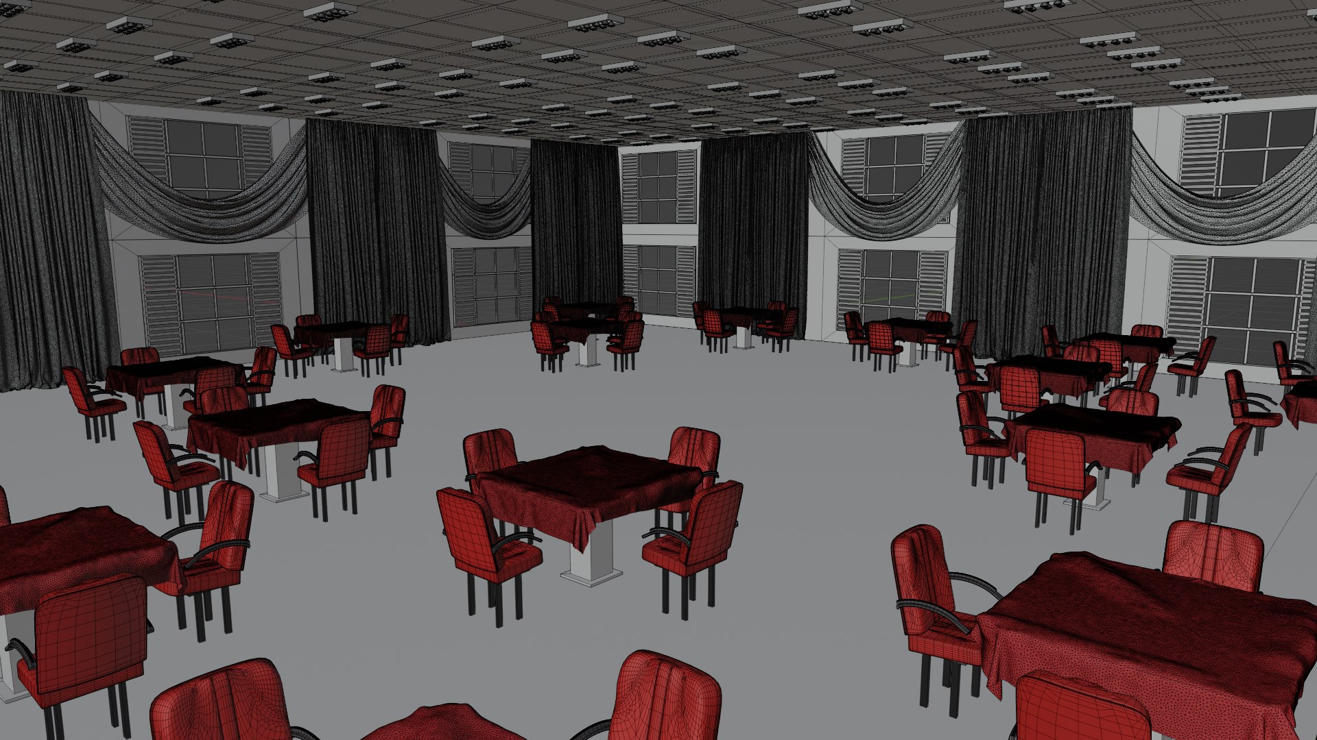 3D Ballroom Interior - TurboSquid 2179913
