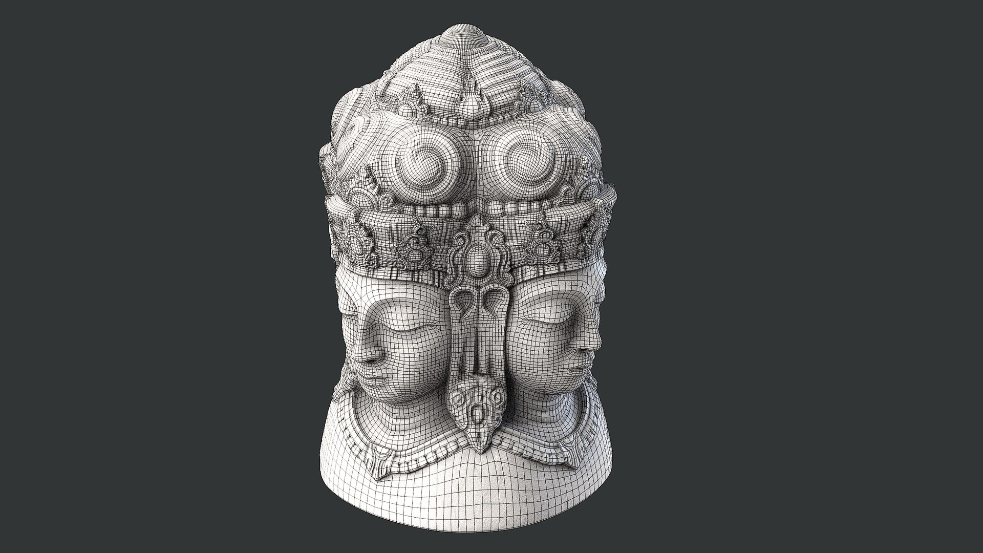 Four Faced Brahma Bust 3D Model - TurboSquid 2192285