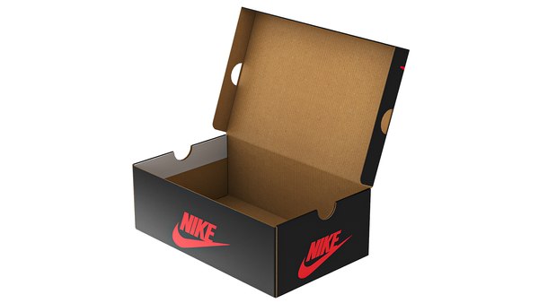3D Nike Shoe Box - Black model - TurboSquid 1903120