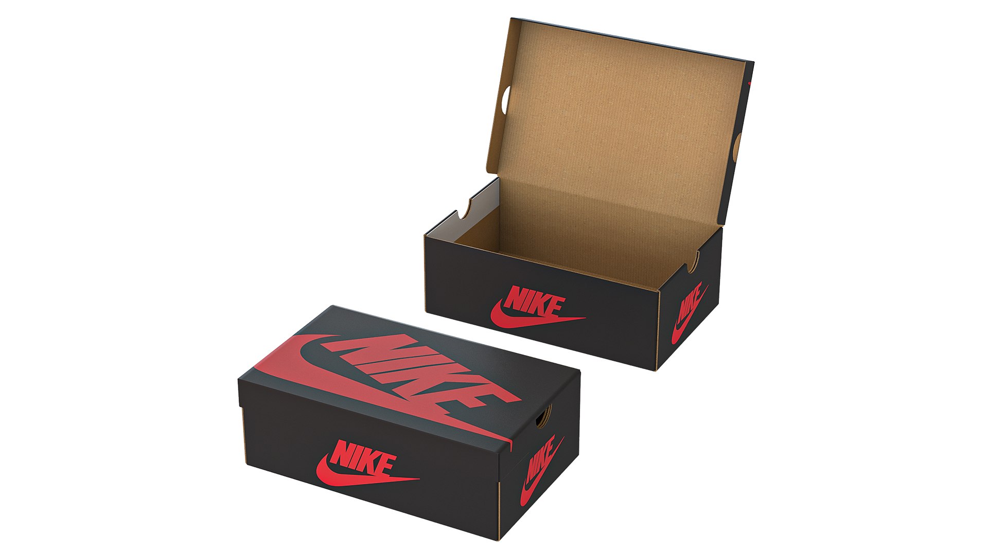 3D Nike Shoe Box - Black Model - TurboSquid 1903120