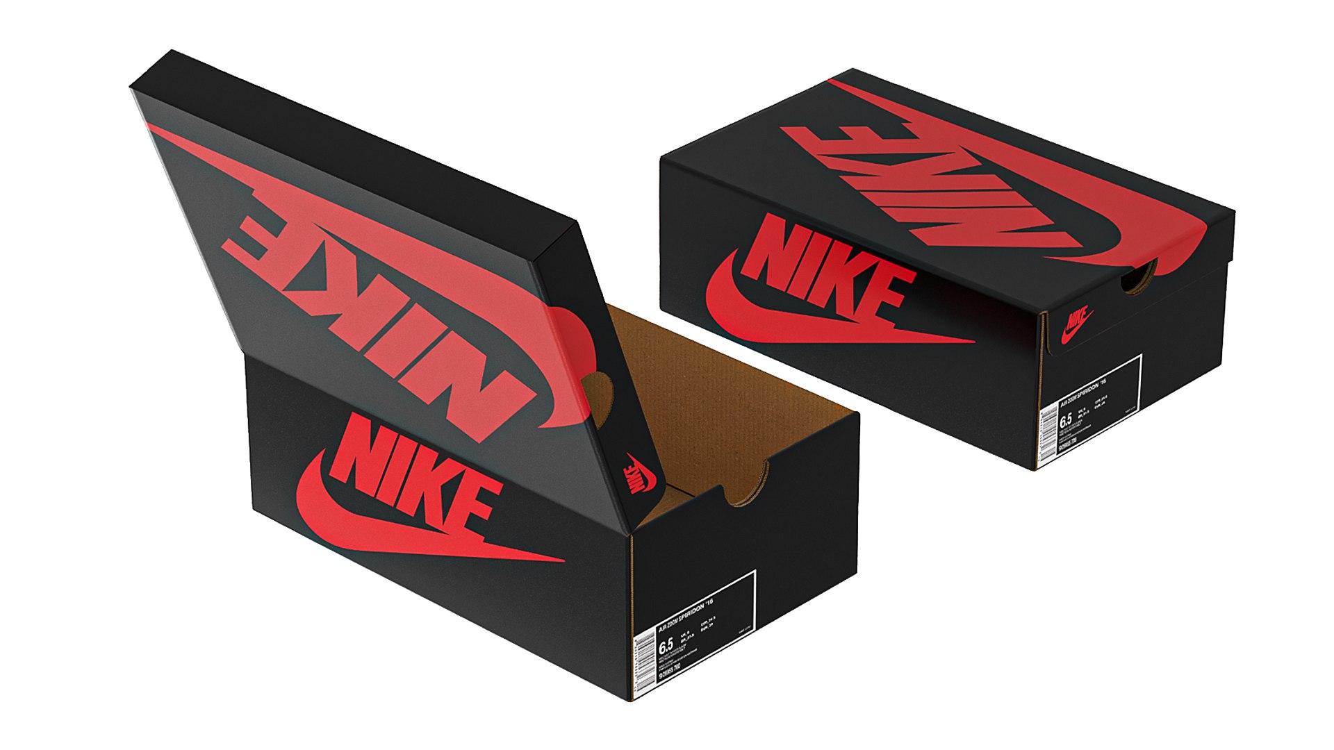 3D Nike Shoe Box - Black Model - TurboSquid 1903120