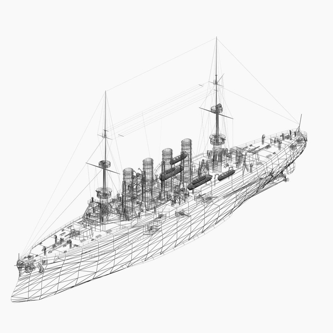 3d model armored cruiser scharnhorst class