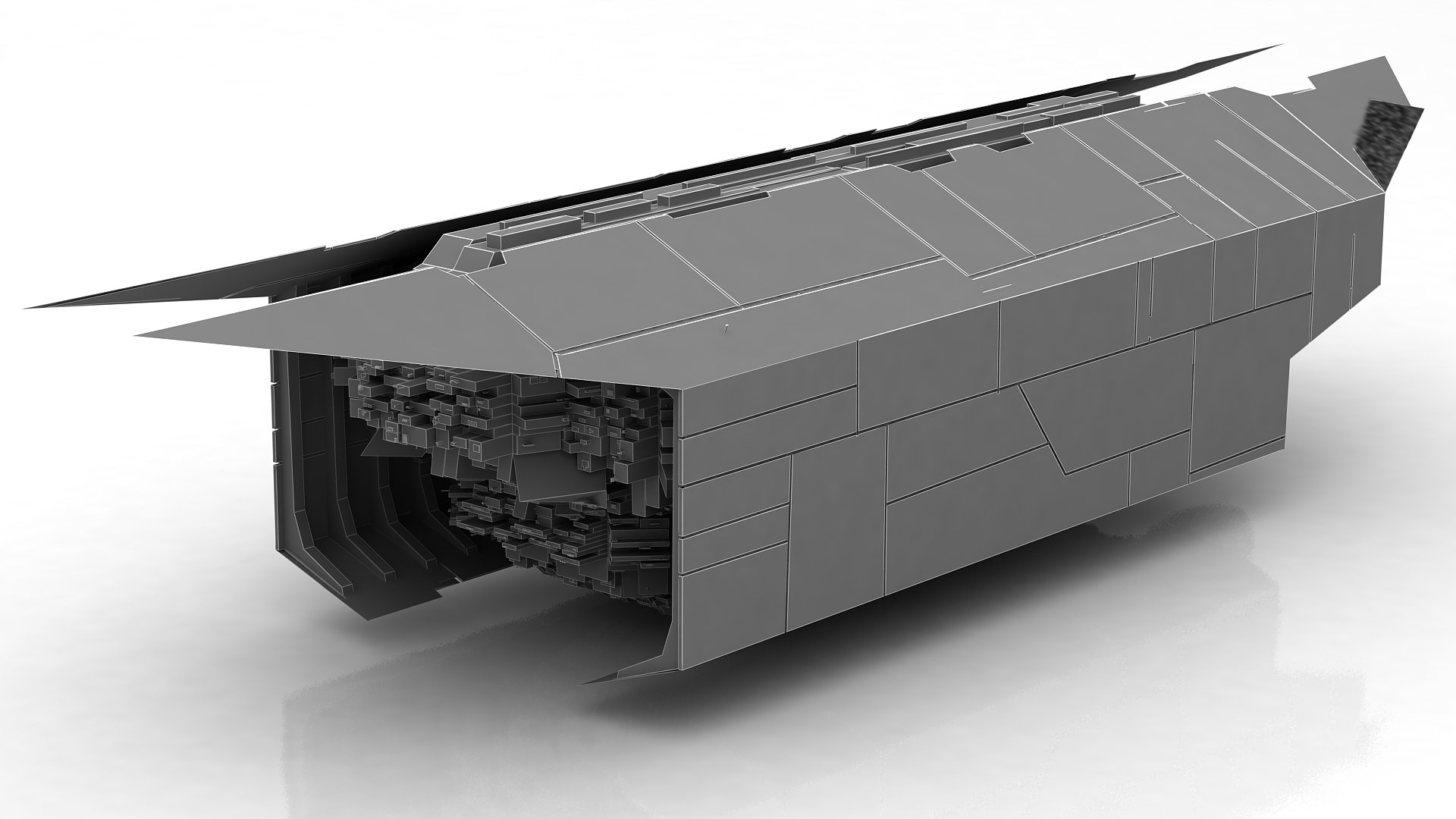 3D model cargo starship spaceship star - TurboSquid 1619571