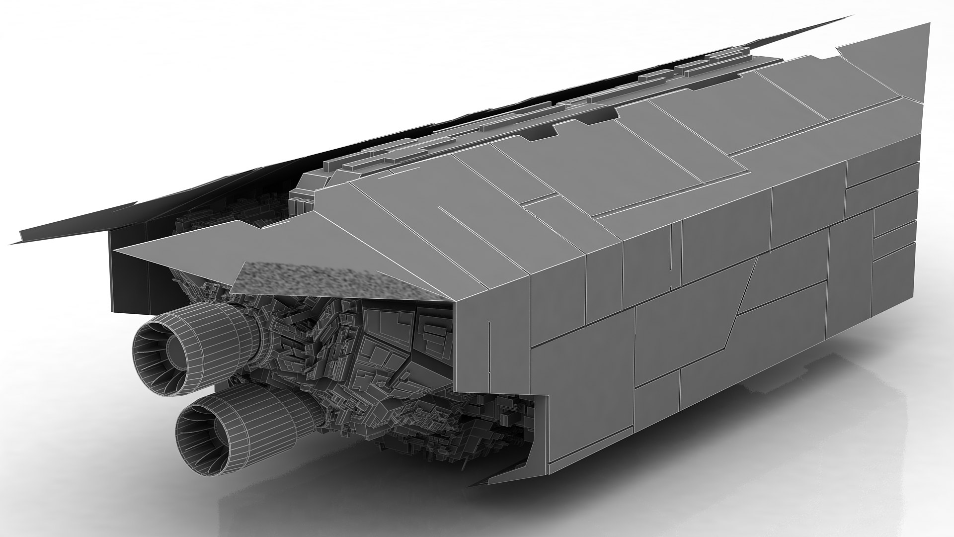 3D model cargo starship spaceship star - TurboSquid 1619571