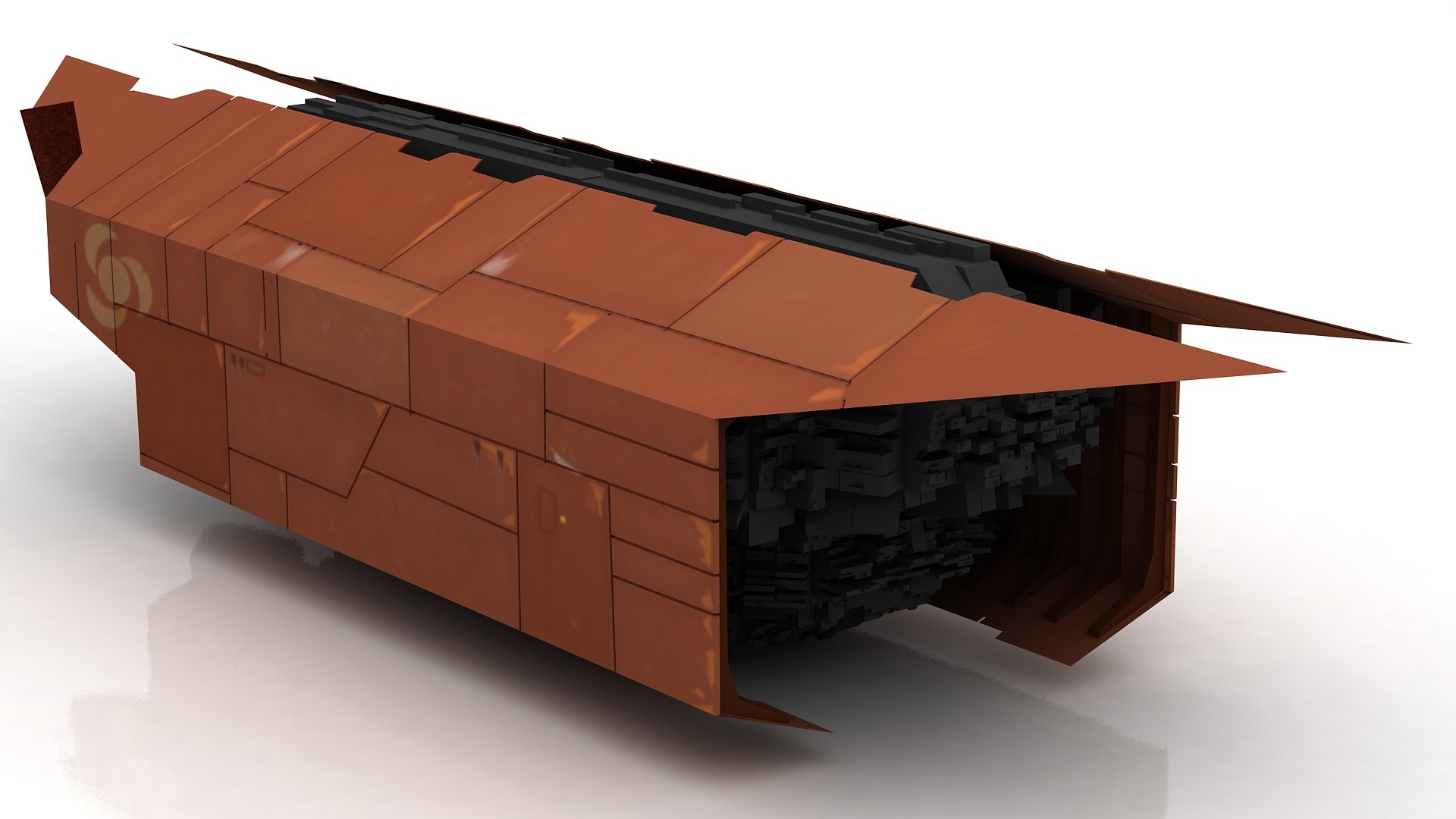 3D model cargo starship spaceship star - TurboSquid 1619571