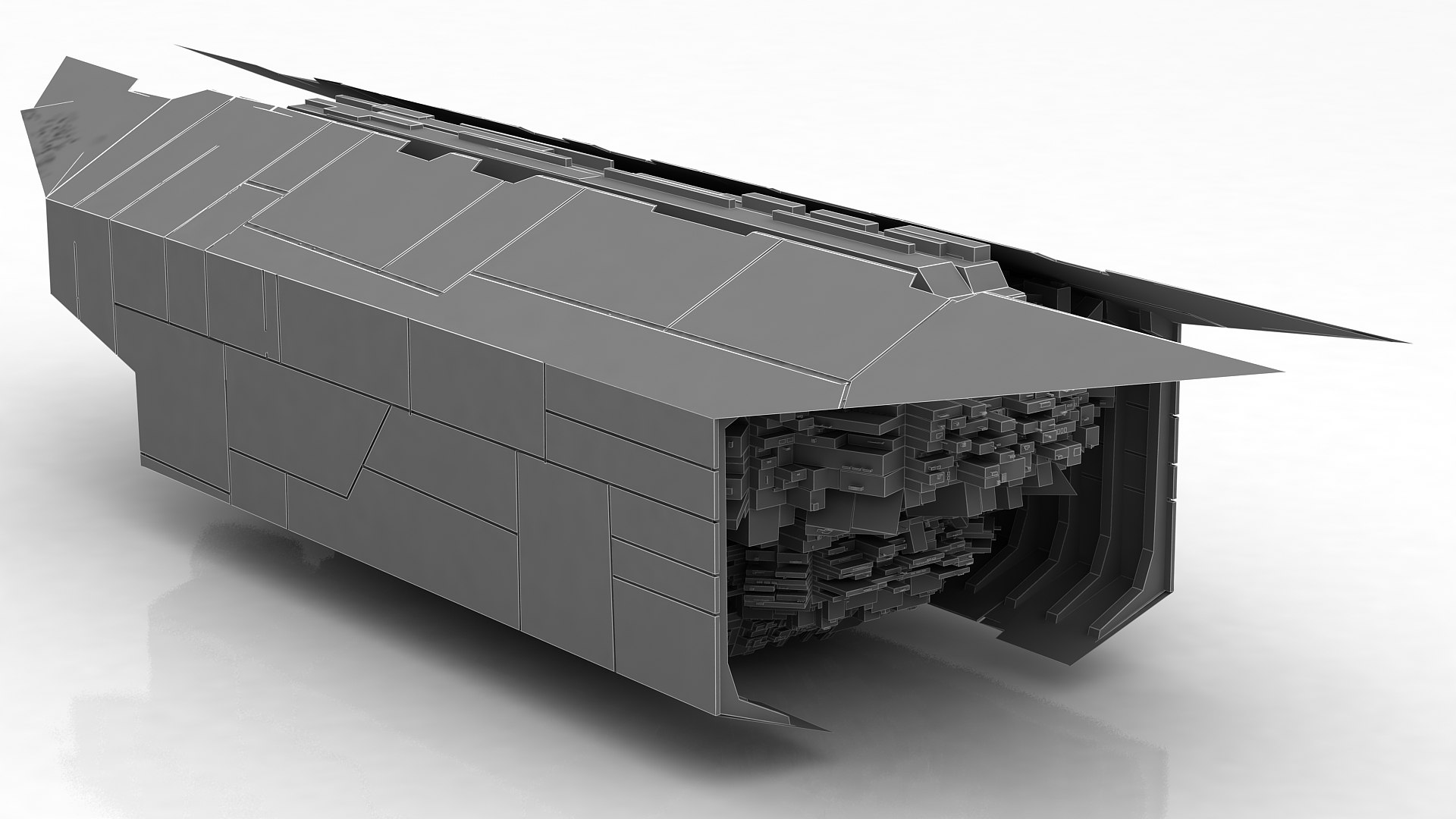 3D model cargo starship spaceship star - TurboSquid 1619571