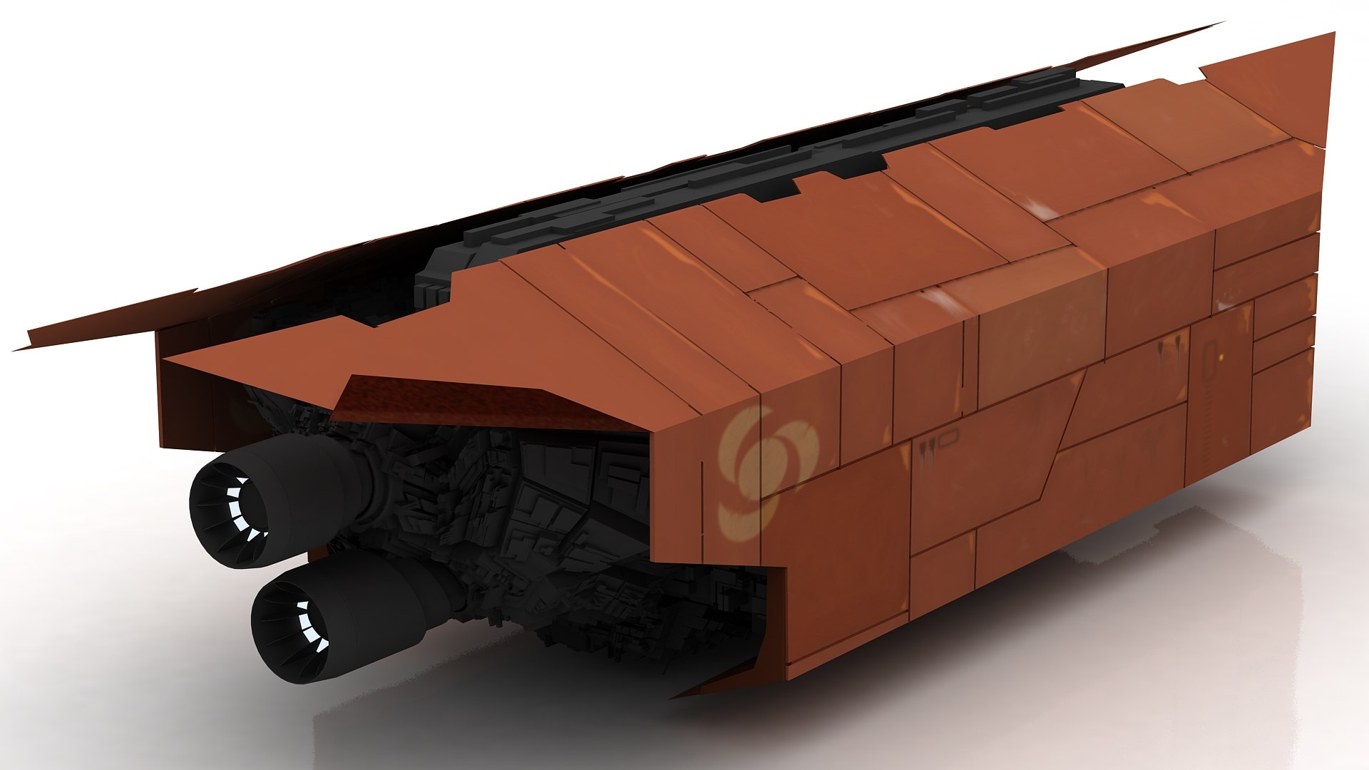 3D model cargo starship spaceship star - TurboSquid 1619571