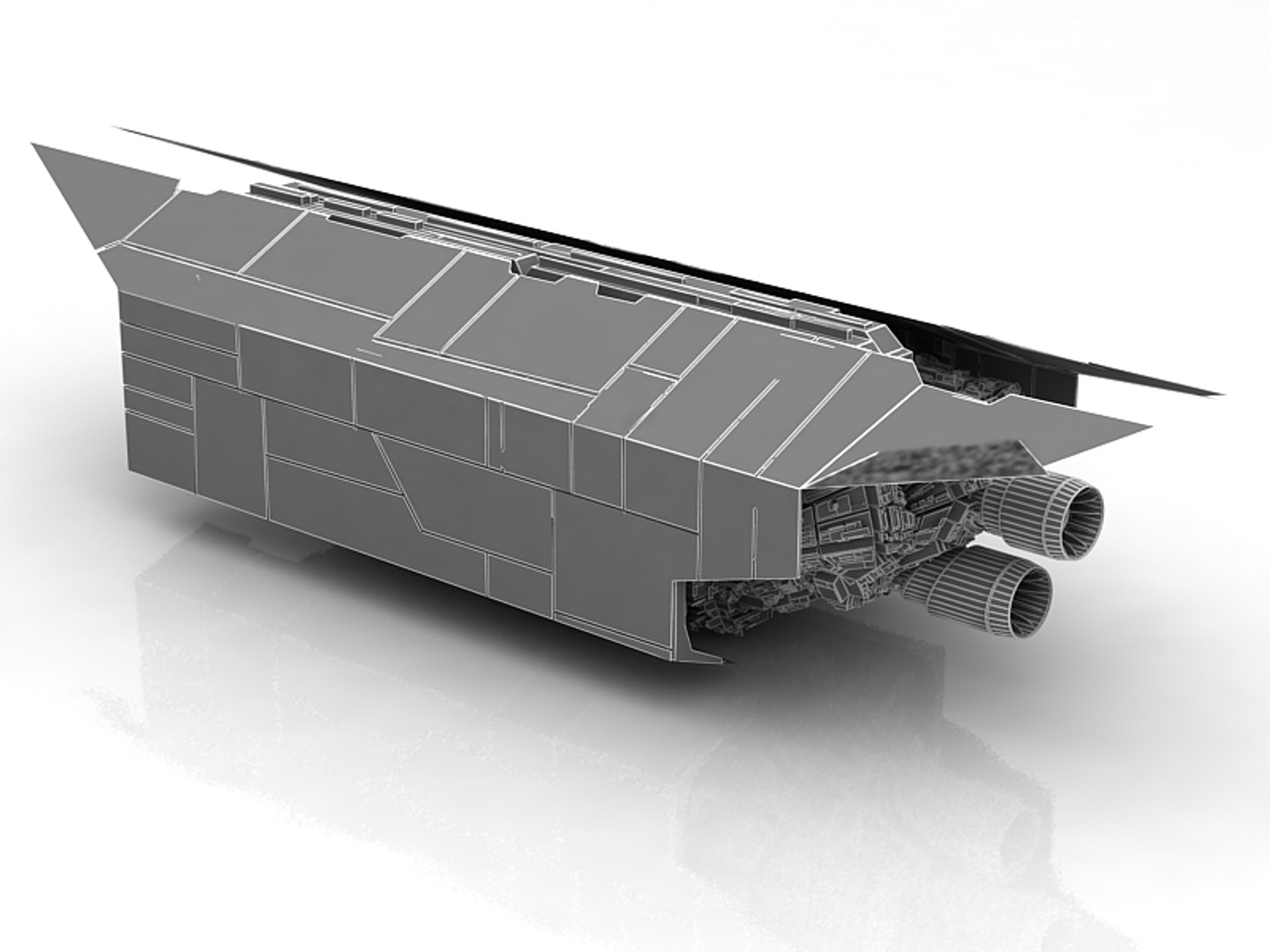 3D model cargo starship spaceship star - TurboSquid 1619571