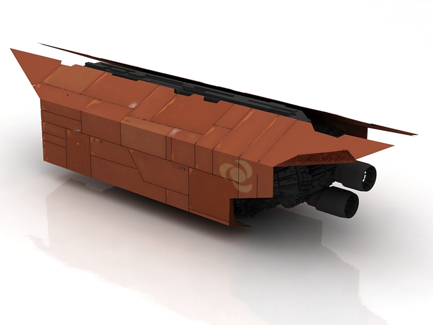 3D model cargo starship spaceship star - TurboSquid 1619571