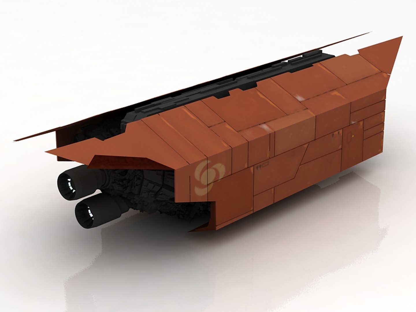 3D model cargo starship spaceship star - TurboSquid 1619571