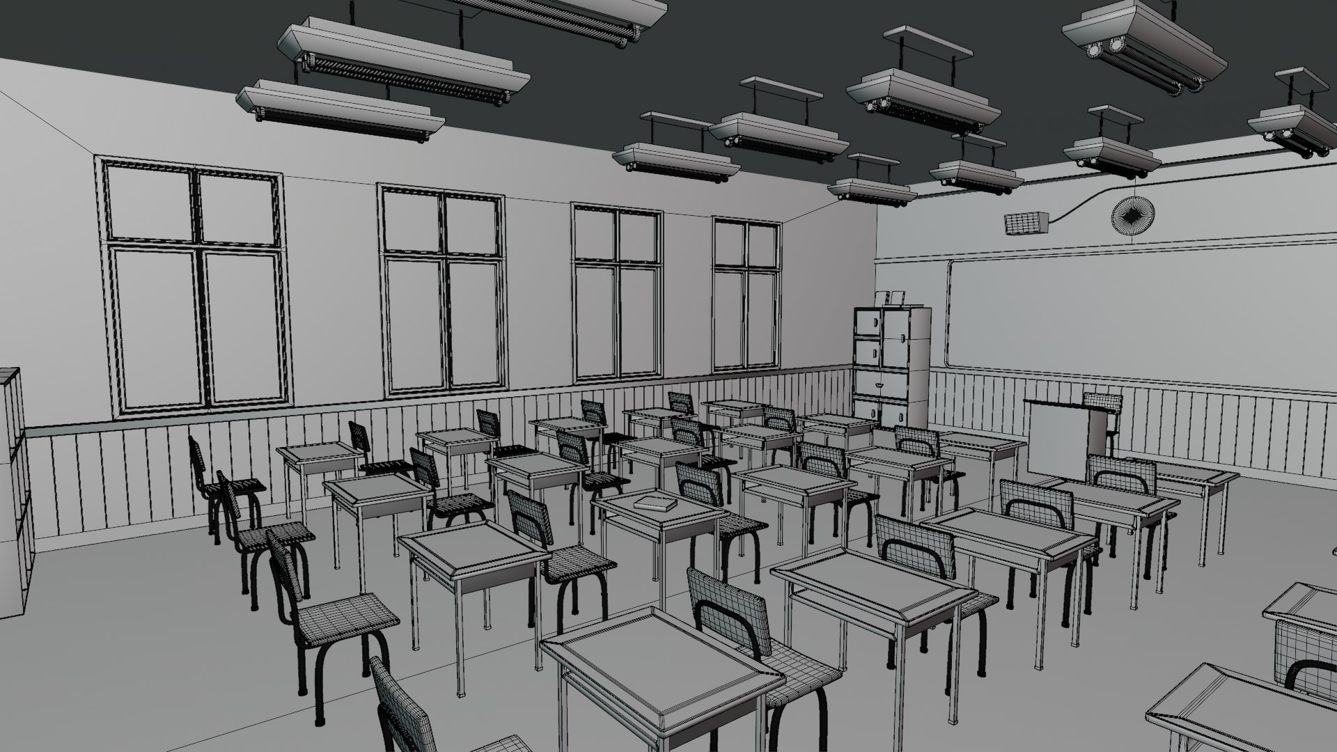Japanese School Stylish Environment 3D - TurboSquid 2049307