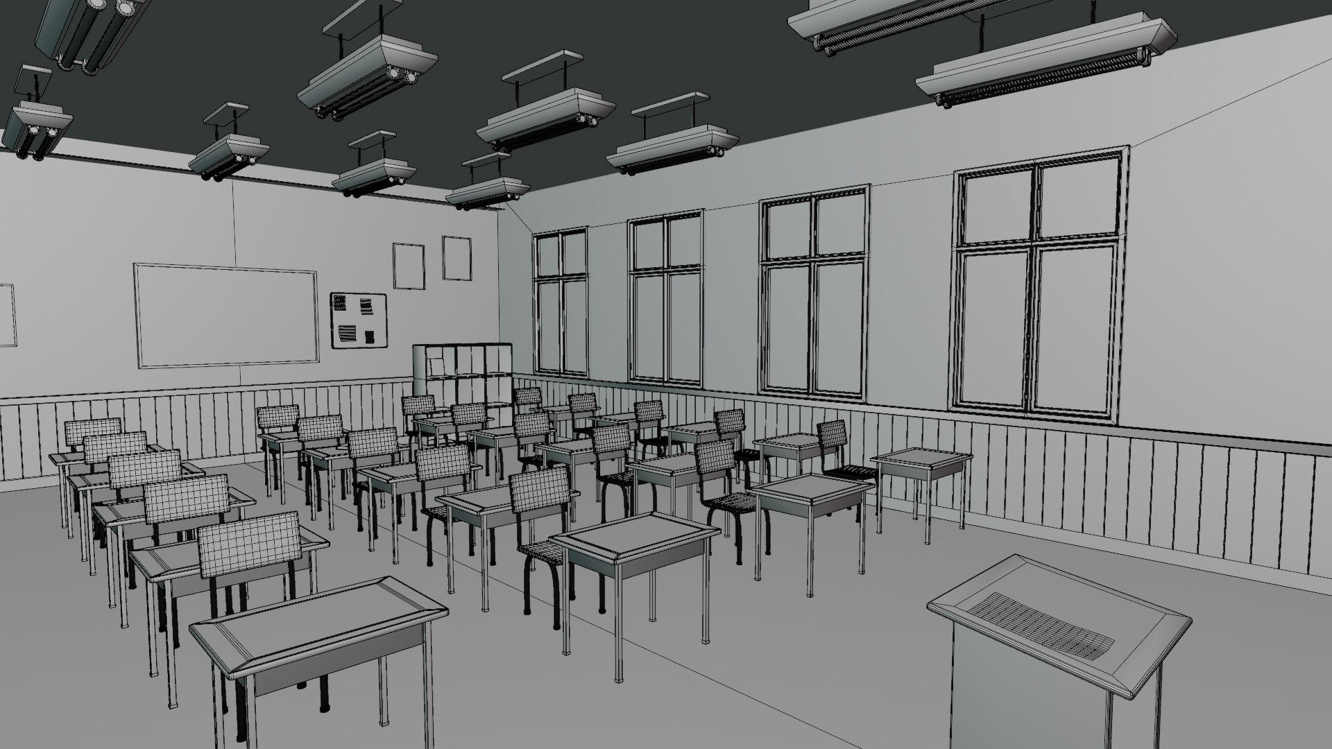 Japanese School Stylish Environment 3D - TurboSquid 2049307