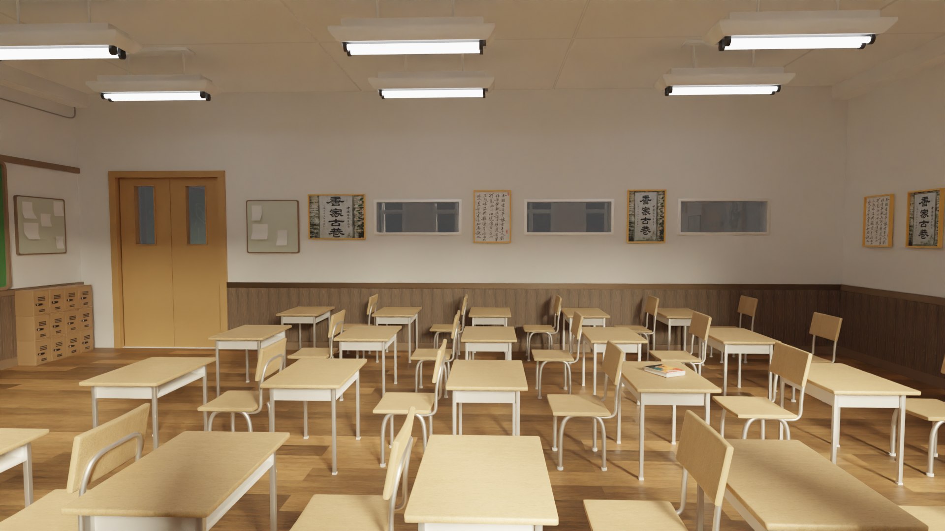 Japanese School Stylish Environment 3D - TurboSquid 2049307