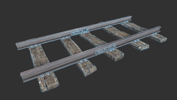 modelo 3d Wooden Railway Tracks - TurboSquid 2048447