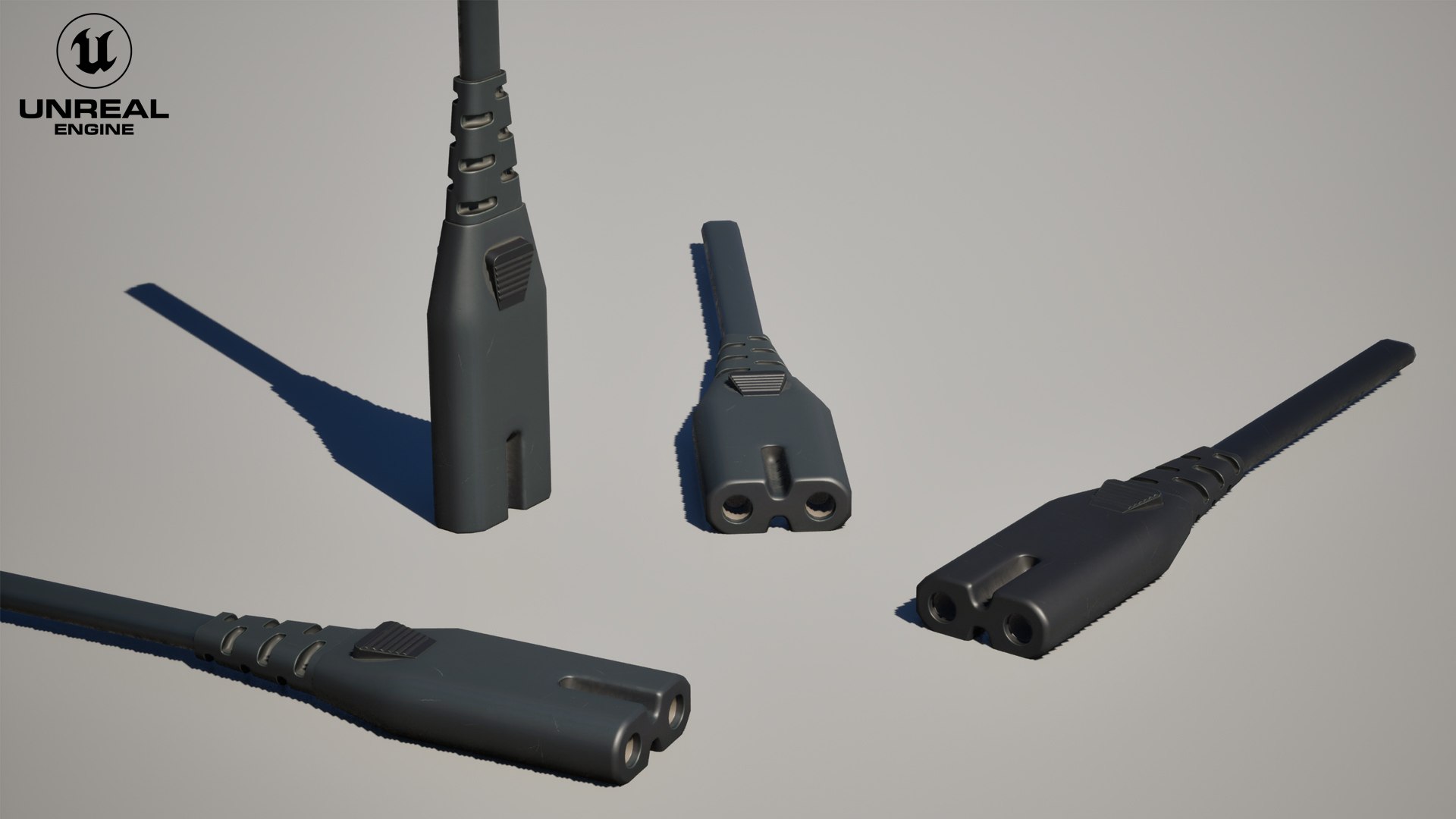 3D Model Power Cord IEC C7 - TurboSquid 2276554